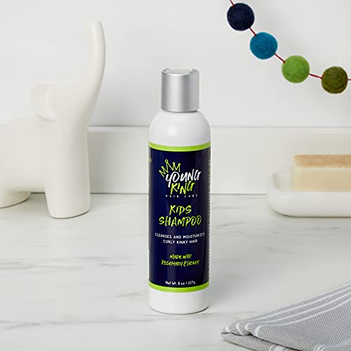 YOUNG KING HAIR CARE Kids Shampoo For Boys | Cleanse and Hydrate Natural Curls | Plant-Based and Harm-Free | 8oz