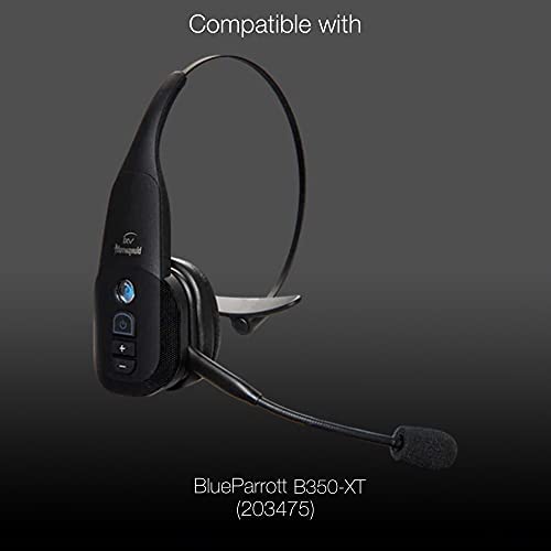 Ear Pad Cushion Kit for Blue Parrott B350-XT Bluetooth Headset, 2 Leather Cushions, 2 Foam Earpads, 4 Microphone Windscreens by Global Teck