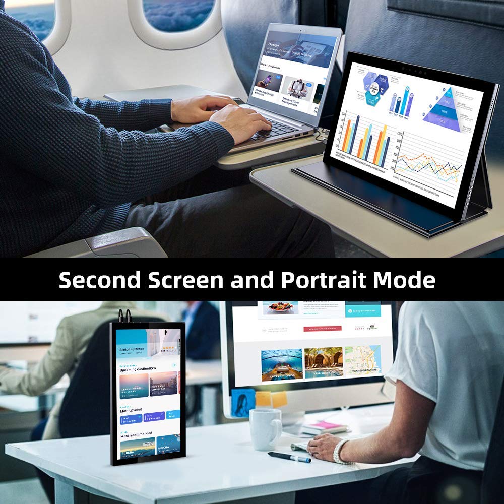 EVICIV Portable Monitor Touchscreen, 12.3β Touchscreen Display 1920x1280, 1200:1, 100% sRGB, 300 Nits Brightness Ultrawide IPS Portable Computer Monitor for Laptop/Gaming/Raspb Pi/Phone