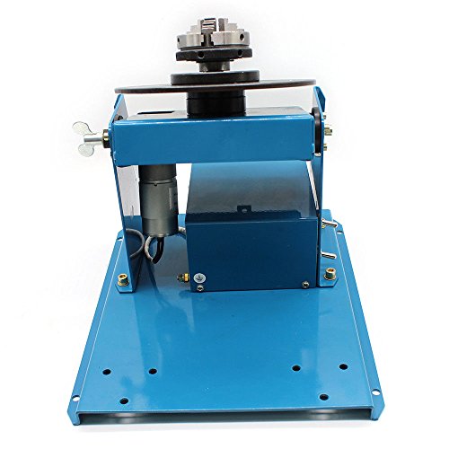 3 Jaw Rotary Welding Positioner Turntable Table Mini Lathe Chuck 110V 2.5" Worktable Welder Positioner Turntable Machine