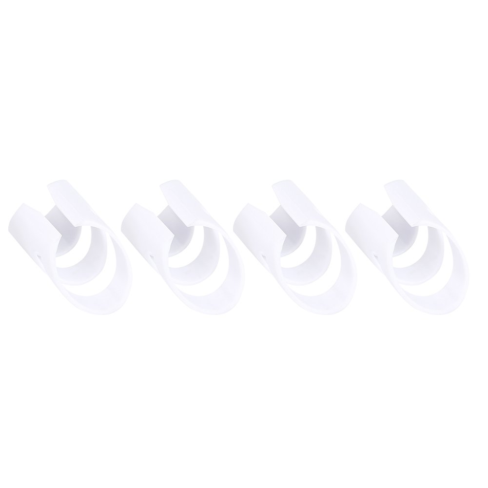 4Pcs Plastic Finger Picks, Guitar Finger Protectors Guitar Thumb Picks Fingertip Protector Set Plastic for Guitar Bass Ukulele Mandolin Delrin Picks Medium Guitar Finger Span