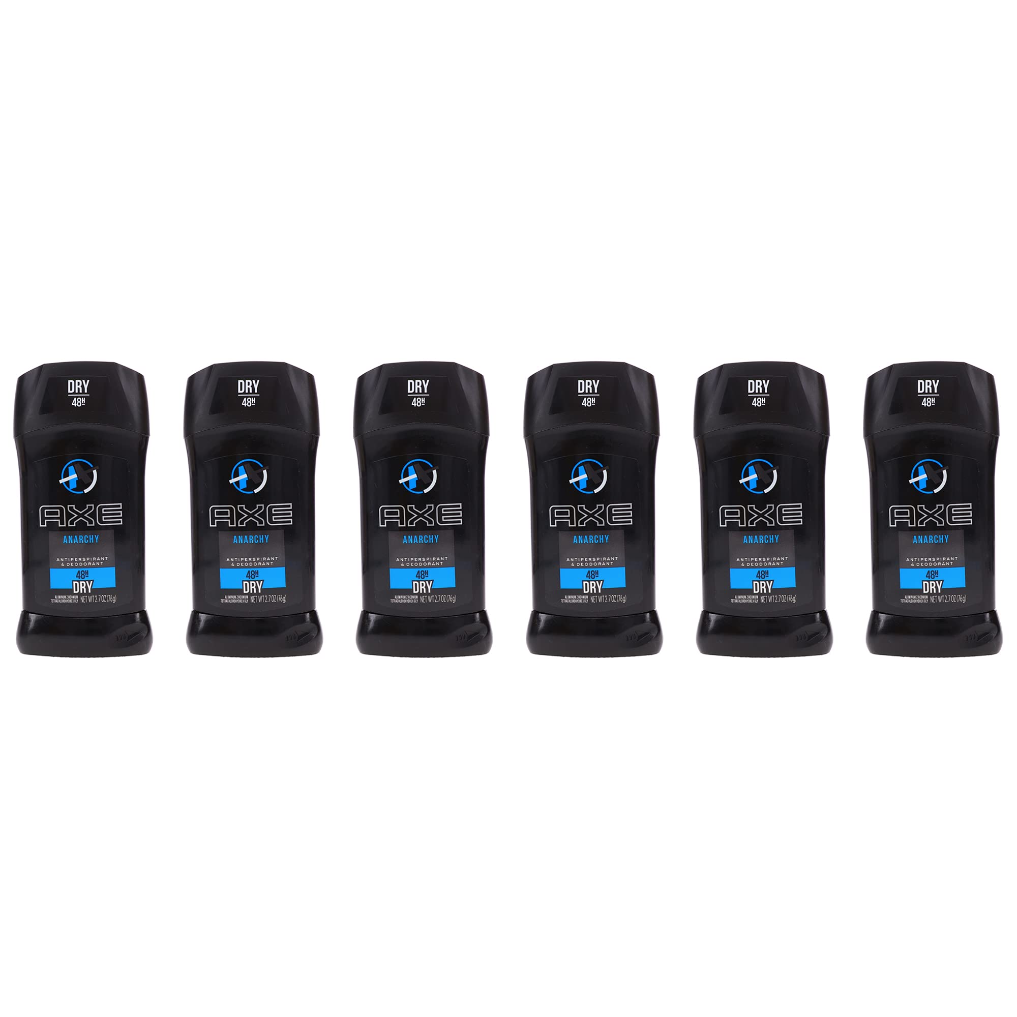 Axe Dry Anti-Perspirant Invisible Solid, Anarchy 2.70 oz (Pack of 6)