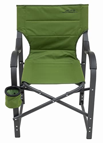 ALPS Mountaineering Camp Chairs for Adults - Comfortable Padded Polyester Fabric Over Sturdy Wide Aluminum/Steel Frame with Tall Back, Folds Flat, Cactus