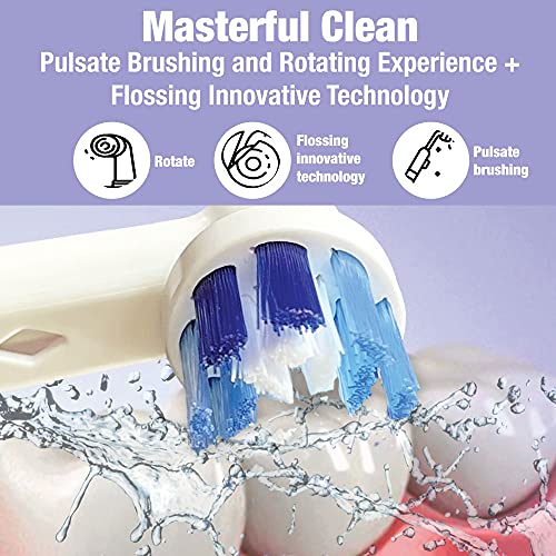BrushIt Variety Pack of 16 Replacement Heads Including Protective Covers Compatible with Oral B Replacement Heads for Electric Toothbrush (16 Pack Variety + Covers)