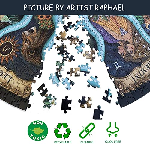Round Jigsaw Puzzle Educational Game Large 26 Inch 1000 Pieces (Constellation)