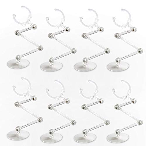 Linhoo Action Figure Stand, 8pcs Action Figure Display Compatible with HG RG SD SHF Gundam Stand 1/144 with Screwdriver