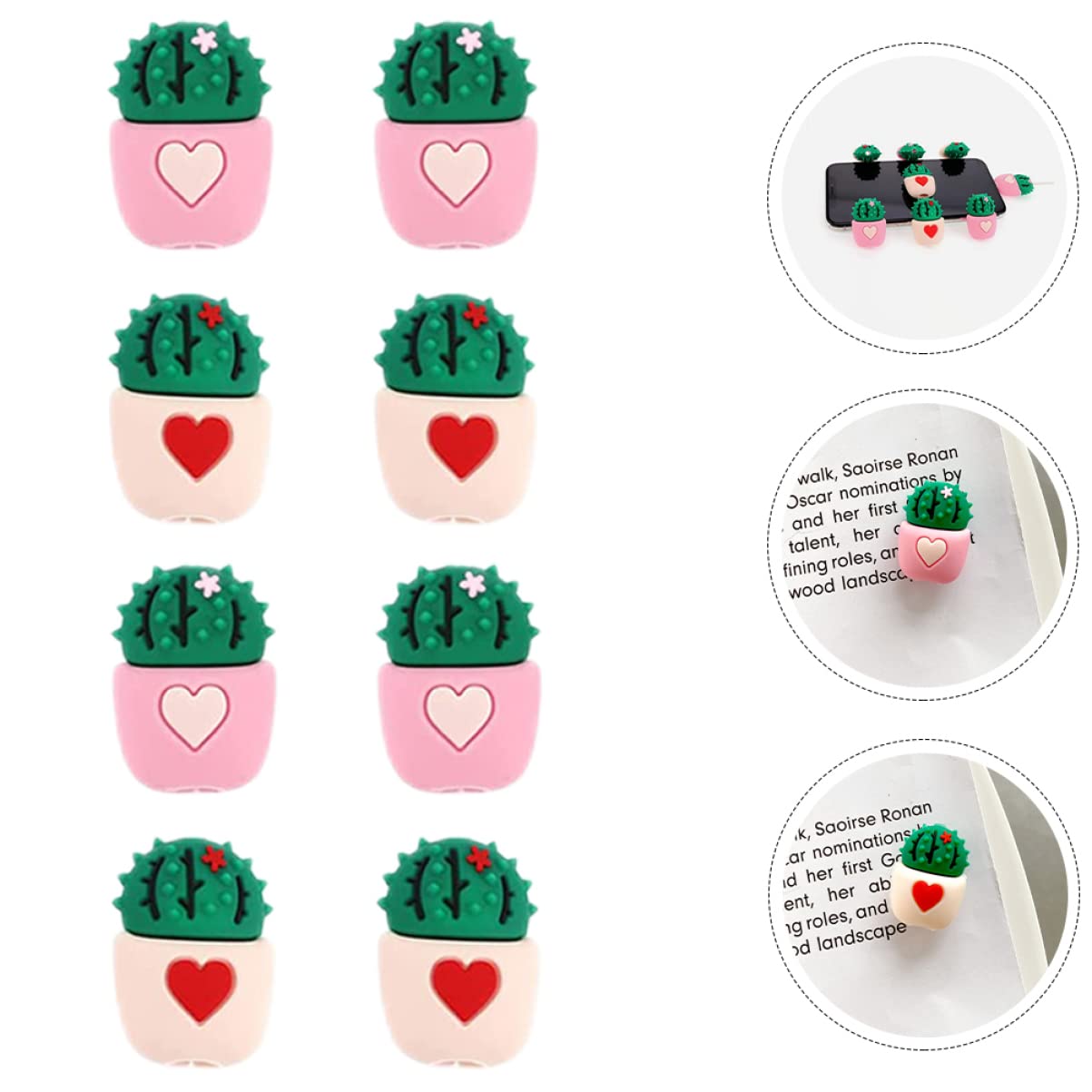 16 Pcs Cactus Cover Data Line Protectors Charger Protector Data Line Plug Protector Adorable Protection Sleeve USB Cable Protector Adorable Data Cable Sleeve Cable Lines Cover