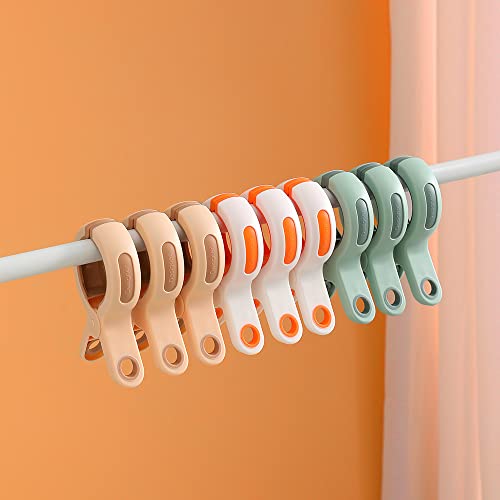 9 Pack Beach Towel Clips for Beach Chair Pool Chair on Cruise, Silicone Plastic Strong Clip,Keep Your Towel from Blowing Away ,Fashion Bright Color