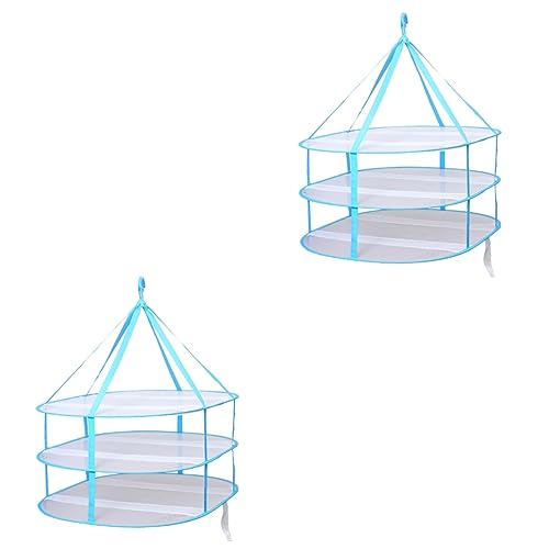 2pcs 3 Foldable Garment Rack Collapsible Laundry Drying Rack Foldable Laundry Rack Sweater Drying Rack Collapsible mesh Basket Clothes Drying Rack Drying Rack. mesh Drying Rack Air