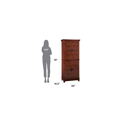 Arts & Crafts Oak Cottage Pantry by Home Styles, Brown