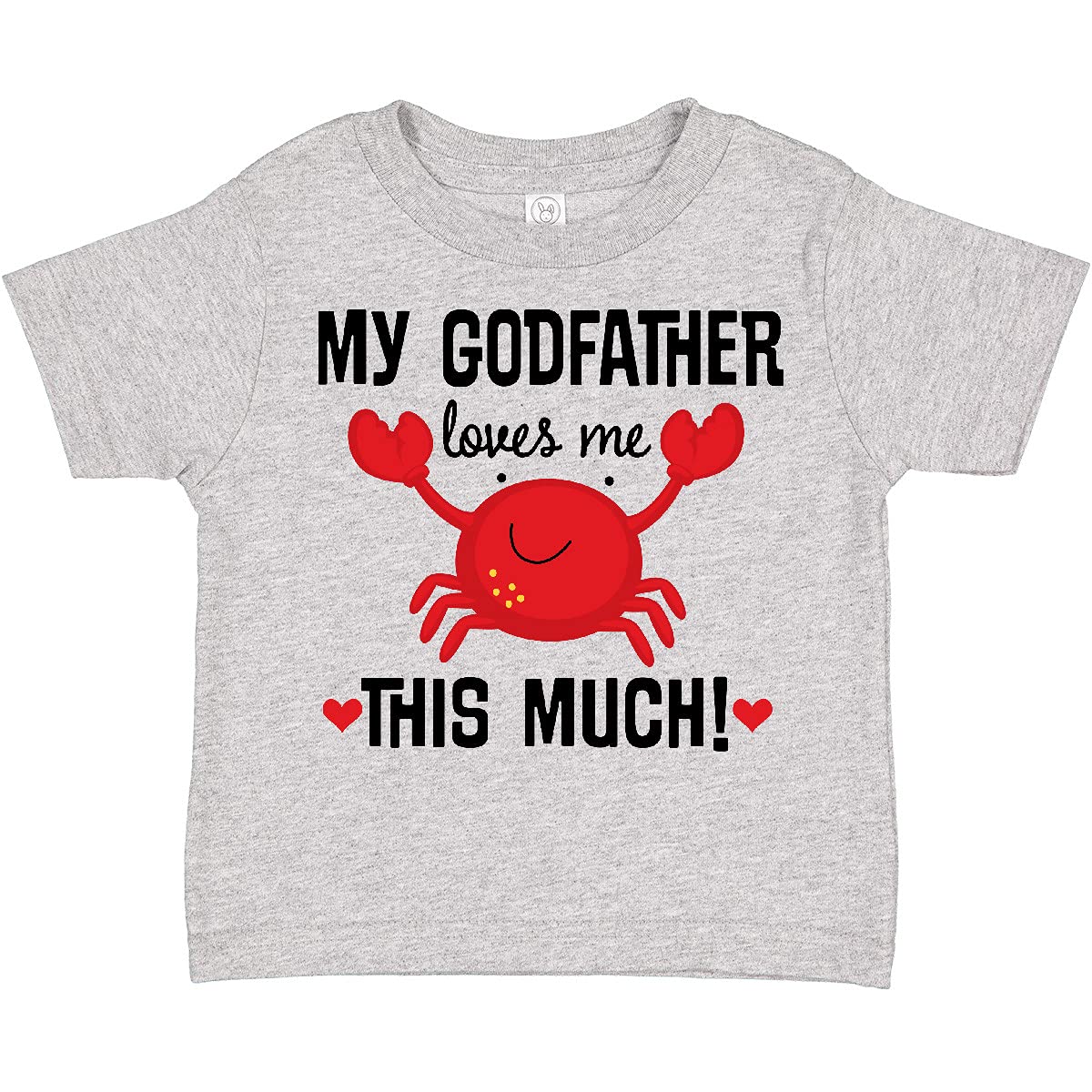 inktastic Godson My Godfather Loves Me Toddler T-Shirt 2T 0060 Heather Grey 3d68c
