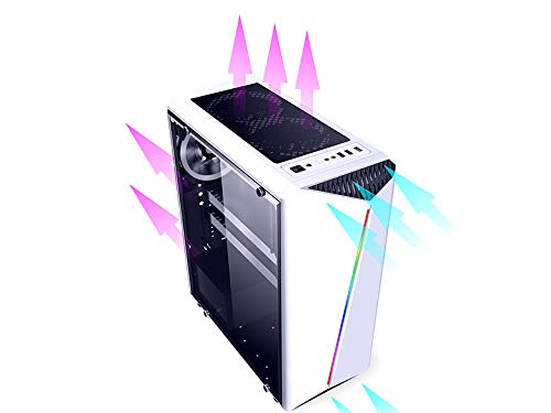 Bgears b-Vigor RGB Mid Tower with Front RGB Light and Side Tempered Glass (Fan Sold Separately))