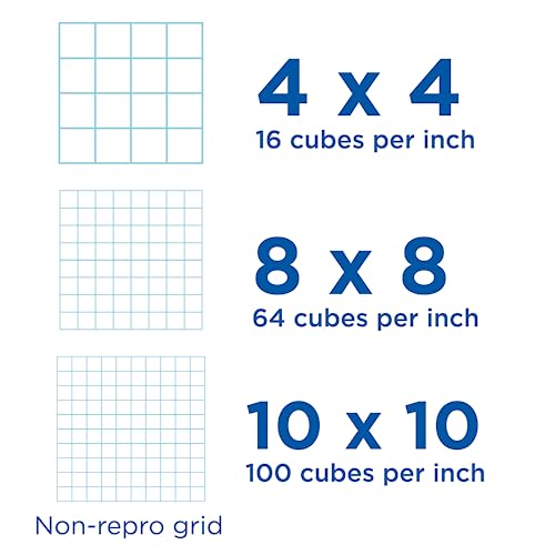 ALVIN Cross Section Graph Paper Pad 17" x 22" Model 1422-14 Drafting and Graph Paper Suitable for Pencil and Ink Printer Compatible 8" x 8" Grid - 50 Sheet Pad 17" x 22"