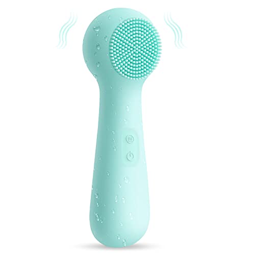 Silicone Facial Cleansing Brush,Electric Face Cleansing Brush Waterproof Heated Sonic Inchargeable Facial Brushes with 4 Modes for Deep Cleaning and Exfoliating Removing Blackhead Mothers Day Gifts