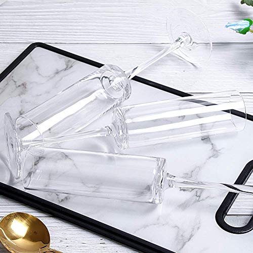 JYB&XY Set of 6 Crystal Champagne Flutes Champagne Glasses Hand Blown Classy Champagne Flutes 100%Lead Free Quality Sparkling Wine Stemware Set Dishwasher Safe 7oz…