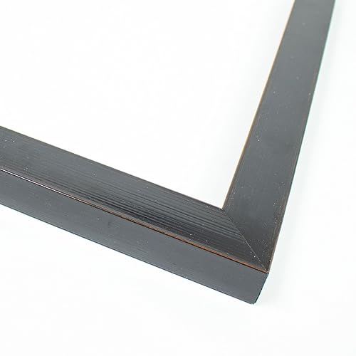 22x9 Frame Black Solid Wood Picture Frame Width 1.25 Inches | Interior Frame Depth 0.75 Inches | Anders Contemporary Photo Frame Complete with UV Acrylic, Foam Board Backing & Hanging Hardware