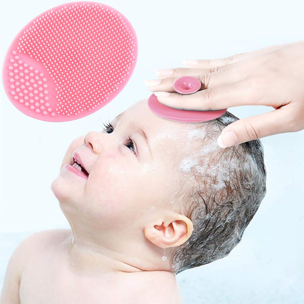 Baby Hair Brush and Comb Set for Newborns & Toddlers,Natural Soft Bristles,Ideal for Cradle Cap, Baby Registry Gift (Pink)