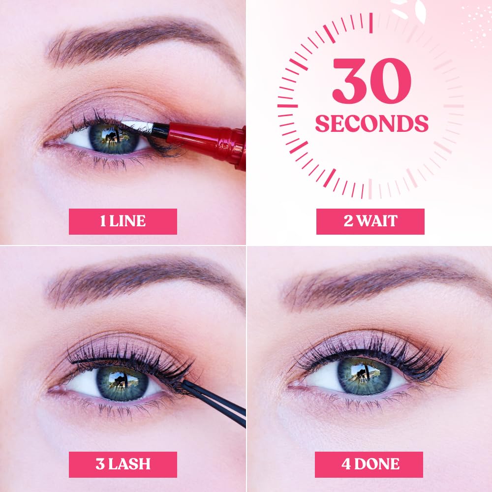 Silly George LinerBond Pro | Strong Lash Adhesive Eyeliner | No Magnets or Glue, Mess Free, Lightweight, Long Wear, Weatherproof (Clear)