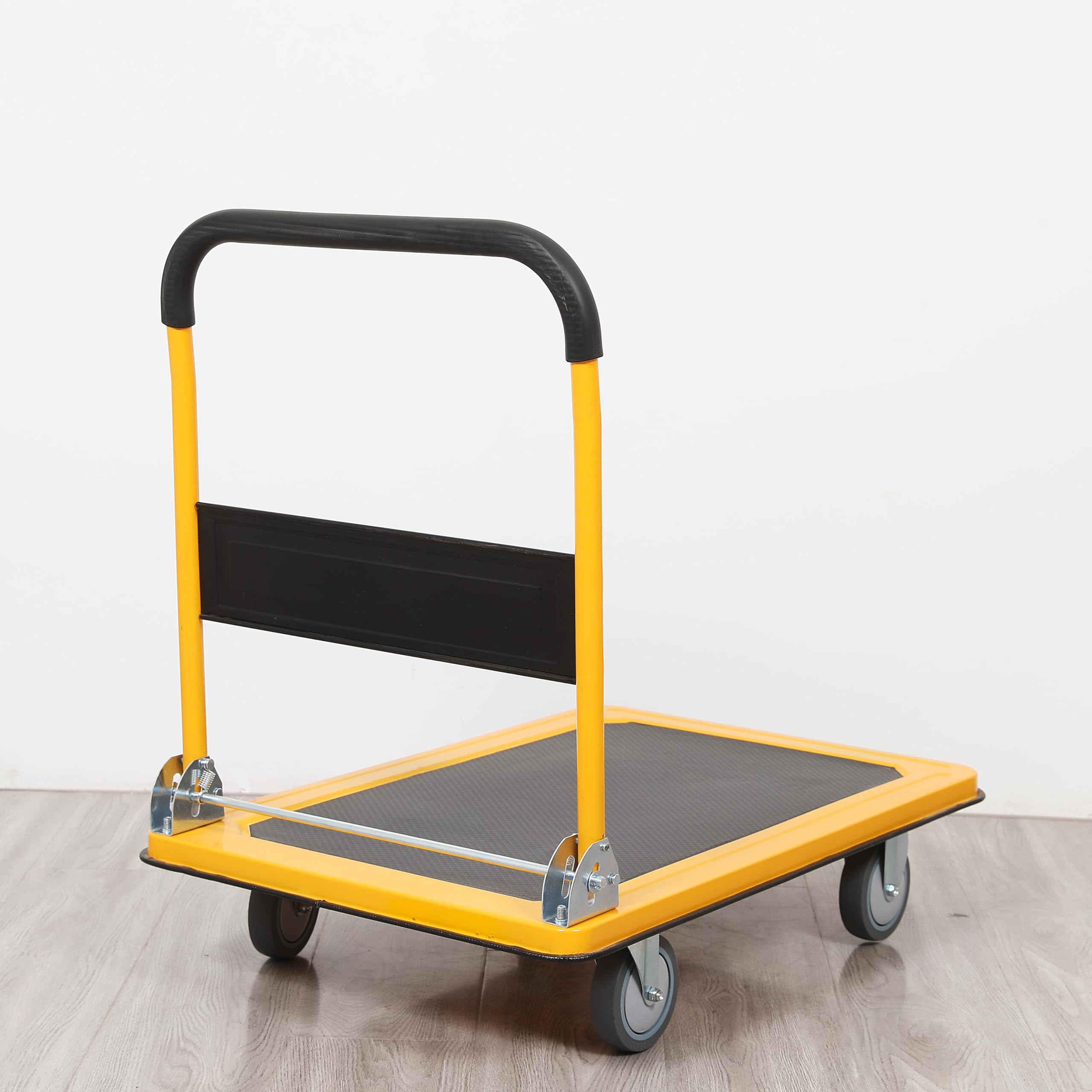 2 Pack Foldable Push Cart Dolly 35" x 24" Heavy Duty 880 lbs Capacity Platform Truck | Flatbed Cart with Swivel Wheels | No Assembly Required | Easy Storage | Ideal for Warehouses Storage and Stores