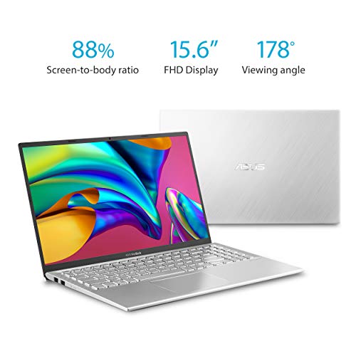 ASUS VivoBook S15 S512 Thin and Light 15.6β FHD, Intel Core i7-8565U CPU, 8GB DDR4 RAM, 256GB PCIe NVMe SSD + 1TB HDD, Windows 10 Home, S512FA-DB71, Silver Metal