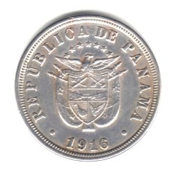 1916 Panama 2 1/2 Centesimos Coin KM#7.2