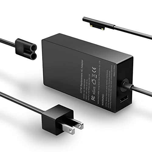 65W Surface Pro Charger Replacement for Microsoft Surface Charger for Surface Pro 8 Pro 7 Pro 6 Pro 5 Pro 4 Pro 3 Pro X Surface Laptop 1 2 3 Surface Go 1 2 Surface Book and Windows Laptop Charger