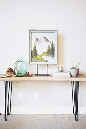 Live Edge Walnut Narrow Desk - Any Size - Handmade Black Walnut Computer Desk Mid Century Modern Walnut Desk