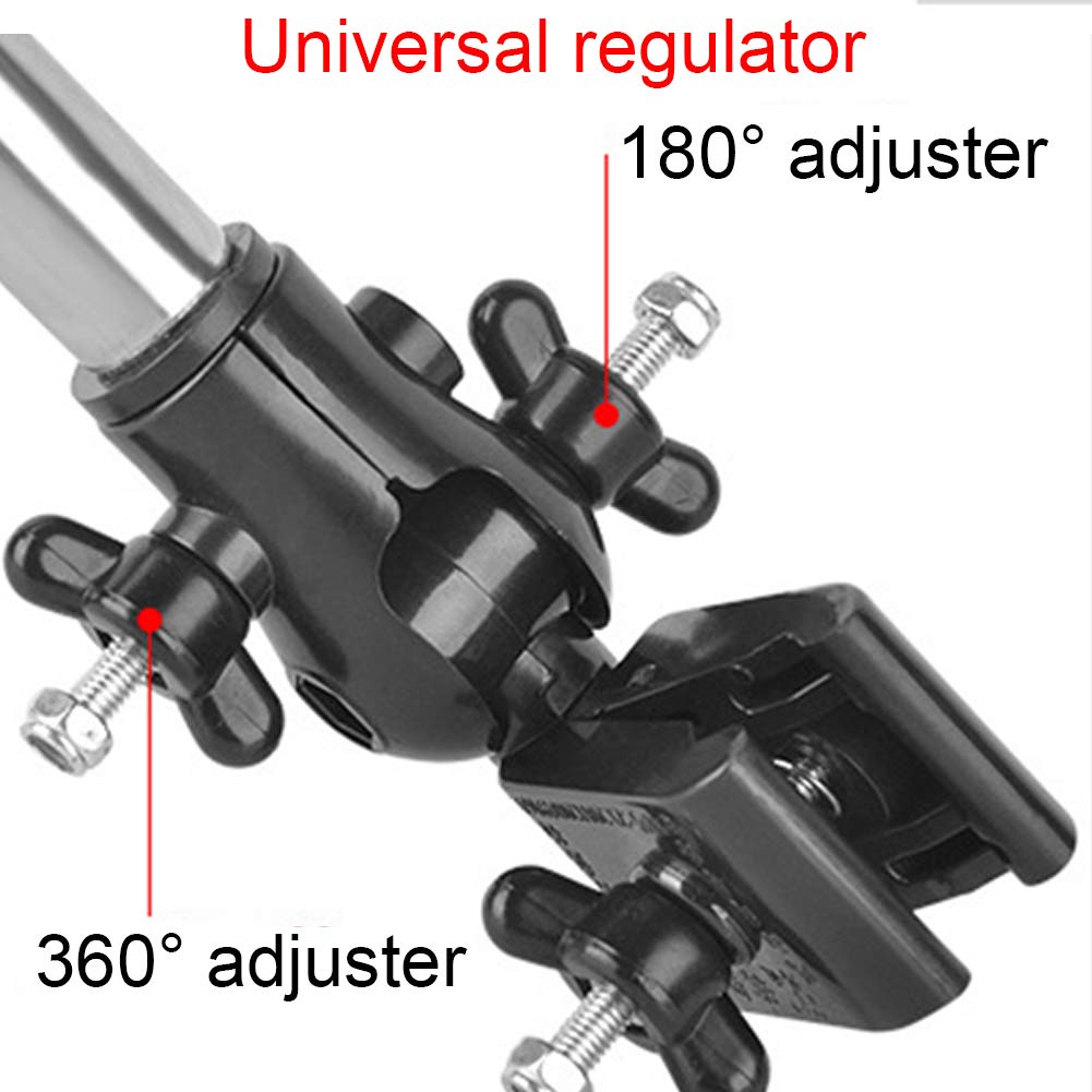 Bicycle Umbrella Stand - Stainless Steel Bicycle Wheelchair Bicycle Mount Holder, Umbrella Bar Holder Wheelchair Baby Chair Bike Umbrella Frame Stand Handle Umbrella Connector Stroller Holder