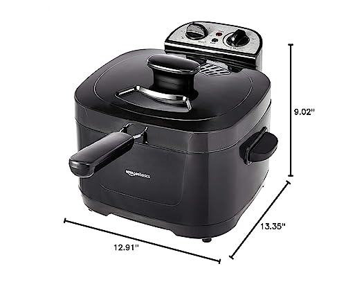 Amazon Basics 2 Liter Electric Deep Fryer, Black
