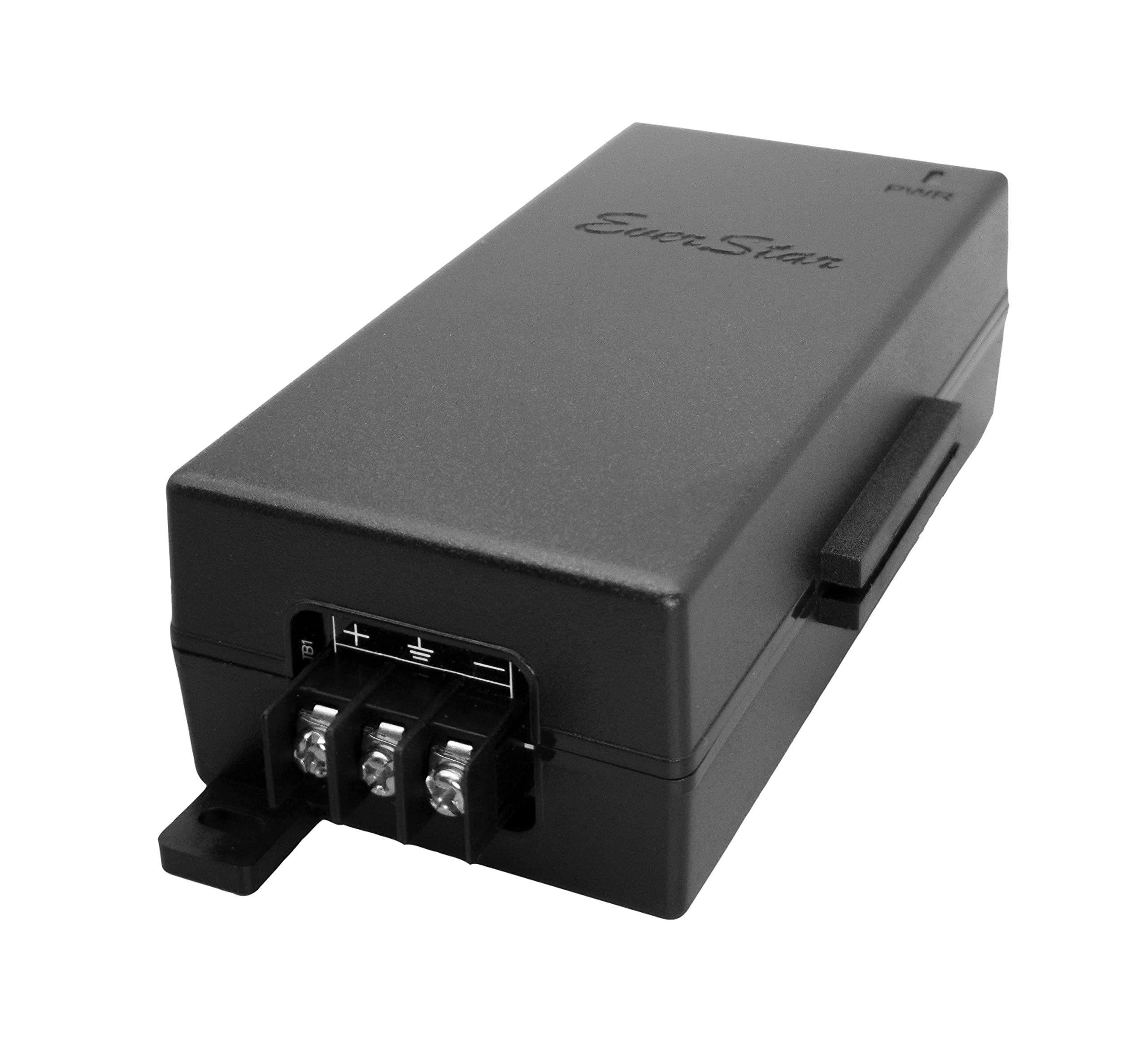 EverStar iPoE-24W48DW 100Mbps | 9-36V DC in | 48V/0.5A 24W DC PoE Out | DC-DC Converter + Passive Mode B Solar PoE Injector/Adapter | Black