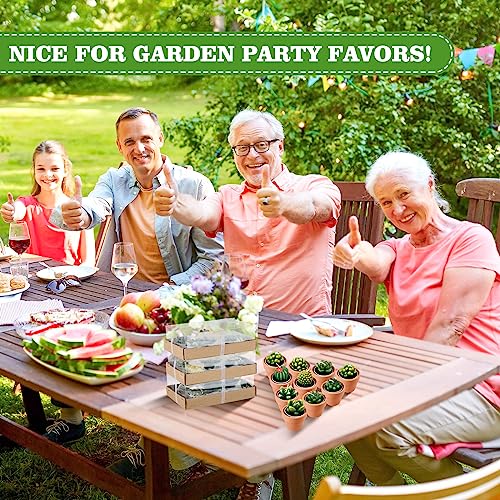 36 Pcs Succulent Candles Decorative Cactus Tealight Candle Tea Lights Handmade Baby Shower Candle Decorations Plant Candle with Mini Terracotta Clay Candle Holders for Wedding Home Party Decor