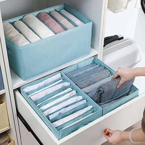3 PCS Wardrobe Clothes Organizer,Clothing Storage Bins,Closet Organizer,Drawer Organizers for Clothing,Foldable Closet Clothes Divider for Pant Towel Scarf Sweater Sweatshirt Baby