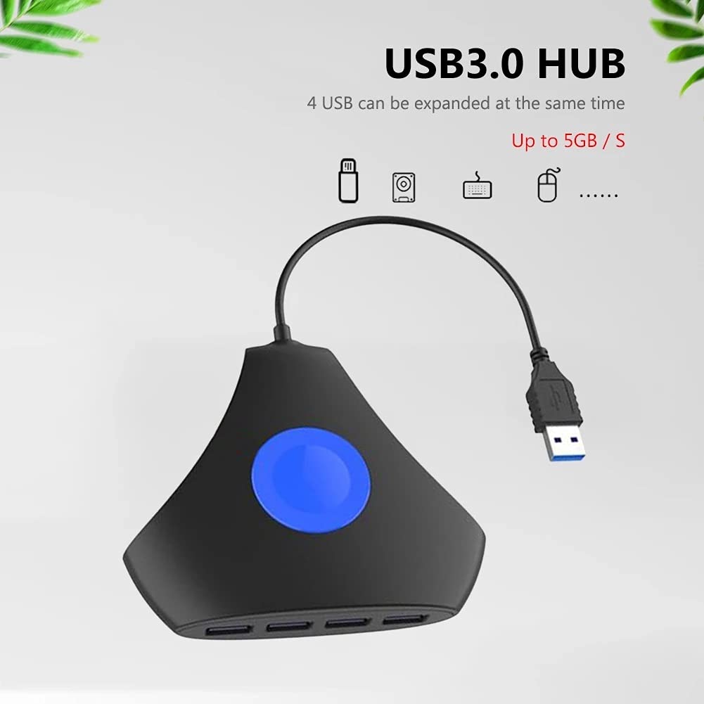 SHYPT Portable 4 Port USB 3.0 HUB High Speed 5Gbps Multi USB Splitter Expander Adapter for PC Computer Accessories