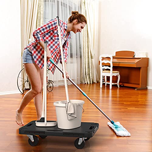 Goplus Moving Dolly, Heavy Duty Furniture Rolling Mover with 4 Wheels for Piano Heavy Items Appliance, Interlocking System, 500 lbs Weight Capacity, 23β x 15β (L x W) (1)