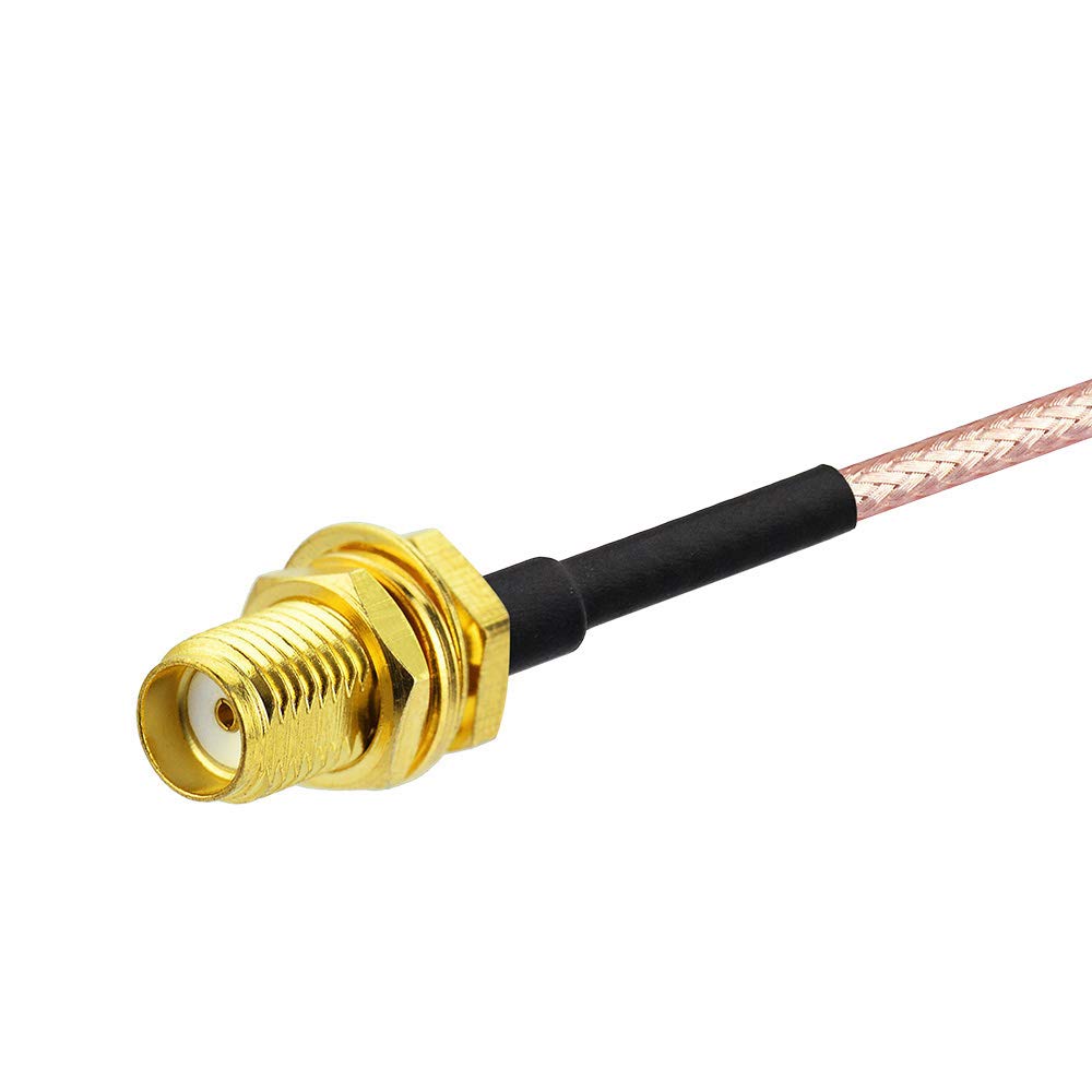 Bingfu SMA Female Bulkhead Mount to SMA Male RG316 Antenna Extension Cable 6 inch 15cm 2-Pack Compatible with 4G LTE Router Gateway Cellular SDR USB Dongle Receiver