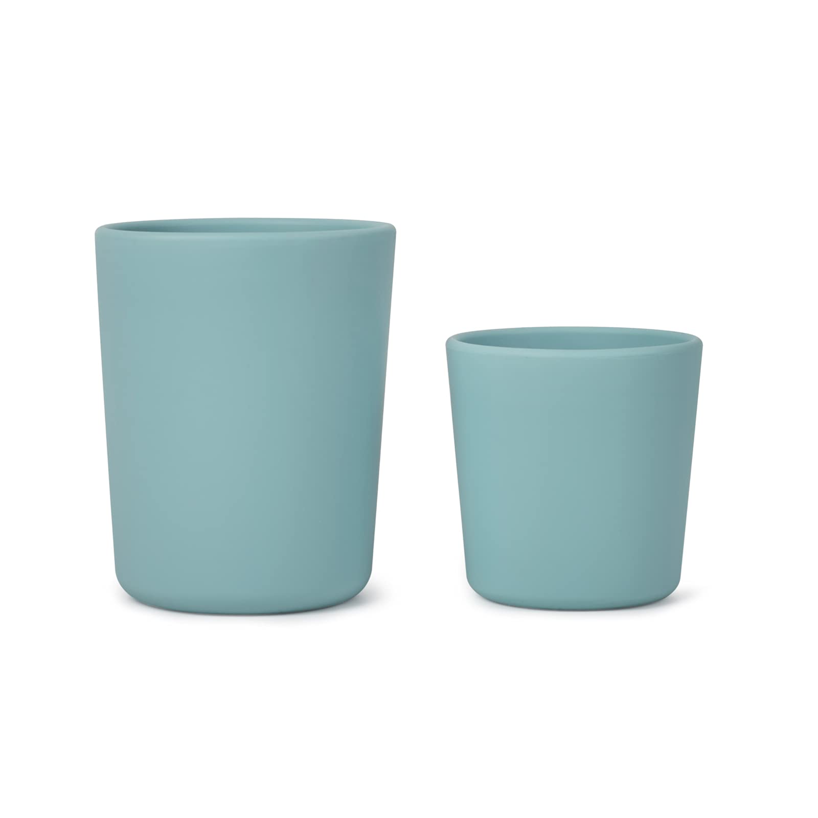 Silicone Baby Cup 2Pack, Silicone Cup for Toddlers, Baby Open Cup BPA/Phthalate Free, Shatter Proof. (Green)