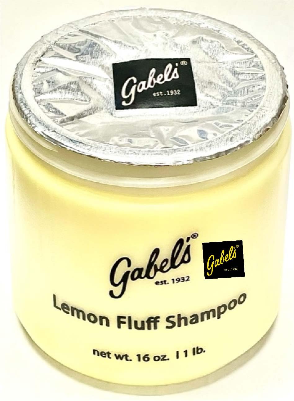 Gabel’s Lemon Fluff Clarifying Shampoo 16oz (2024 new package) Authentic Manufacturer Direct have (Protection seal black logo label) and Black Words Black Cap on the jar (Packed in box)
