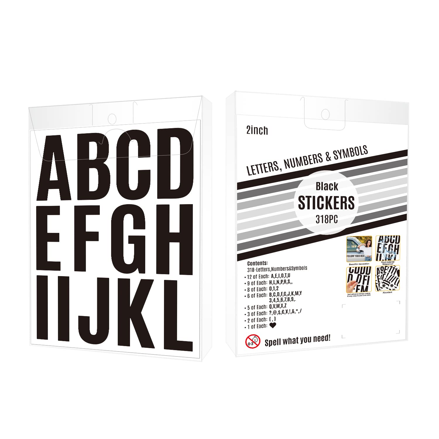12 Sheets 1500 Pcs 1 inch Black Style Alphabet Sticker Self Adhesive Letter, Number Vinyl Stickers, Mailbox Numbers Labels DIY Crafts Art Making, Decals for Sign,Notebook, Classroom Decor, Door…