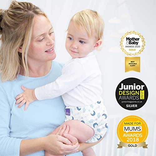 Bambino Mio, Miosolo Classic All-in-One Reusable Cloth Diaper, Adjustable Size, Eco Chemical Free Diaper, Honeybee Hive
