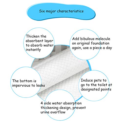 kathson 100 Pcs Rabbits Disposable Diaper Cage Liners Super Absorbent Healthy Cleaning Pad for Hedgehogs, Hamsters, Chinchillas, Rabbits, Cats, Reptiles and Other Small Animals