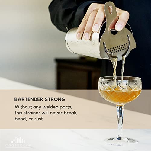 A Bar Above Hawthorne Strainer for Cocktails β Bar Strainer Cocktail w/High Density Spring β Mirrored Stainless Steel Finish Drink Strainer - Cocktail Strainer for Boston Shakers & Mixing Glasses