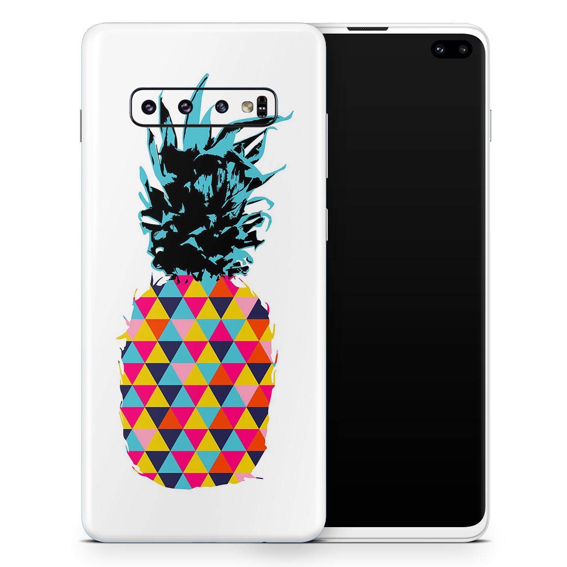 DesignSkinz Geo Retro Summer Pineapple v1 | Protective Vinyl Decal Wrap Skin Cover Compatible with The Samsung Galaxy S9 (Full-Body, Screen Trim & Back Glass Skin)