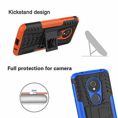 ISADENSER Phone Case for Redmi Note 9 Pro, Redmi Note 9 Pro Max Case Slim Heavy Duty with Kickstand Dual Layer Drop Protection Shockproof Hard Phone Case for Redmi Note 9 Pro Max . Hyun Orange