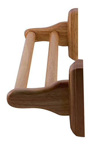 ALFI brand AB5505 24" Double Rack Wooden Towel Bar Bathroom Accessory, Natural Wood