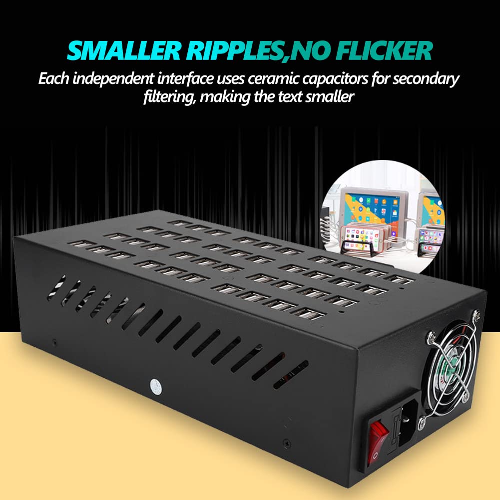 Bewinner USB Charging Port Hub, 80 Ports High Power Quick Charger USB Hub Charging Station,Built-in Supply MR,Built-in Intelligent Multiple Safety Protections,Perfect for Hotels,Factory,Schools(US)