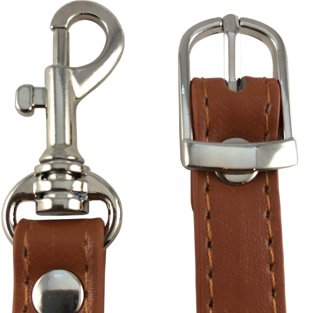 5/8β Cognac Brown Adjustable Replacement Cross Body Handbag Purse Strap (5/8" Cognac Brown/Nickel Tone)