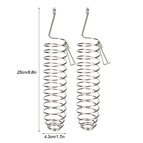 2Pcs Parrot Food Holder, Bird Feeder Toy Small Animal Fruit Holder Stainless Steel Vegetable Skewer Foraging Hanging Feed Tool for Parrots Cockatoo Cockatiel