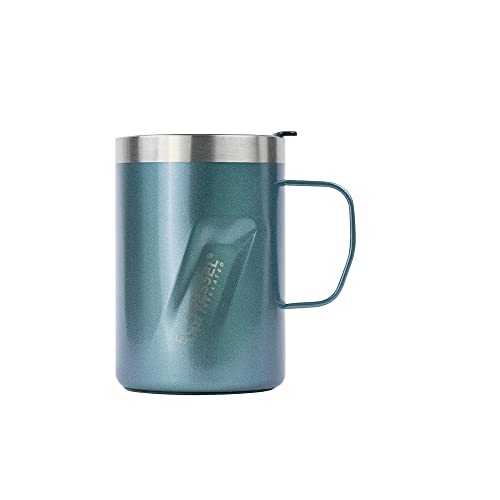 EcoVessel TRANSIT Stainless Steel Travel Mug/Coffee Mug with Slider Lid & Ergonomic Handle, Tumbler With Handle Insulated Coffee Mug - 12oz (Blue Moon)