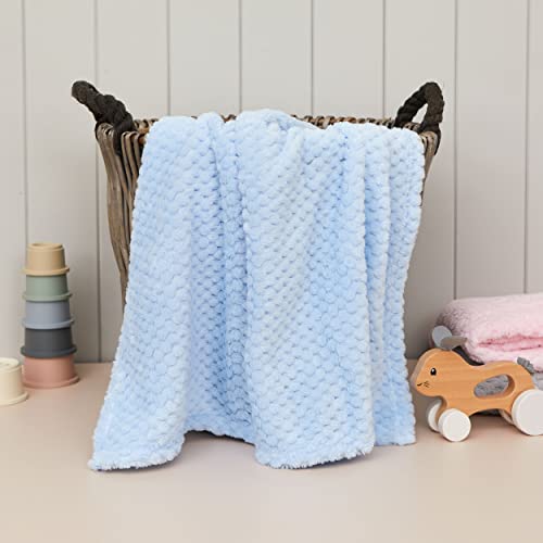 Baby Boy Gift Set New Born Baby Gift Baby Blue Deer Fawn Security Blanket Soft Fleece, Suitcase Keepsake Box Blanket Booties & Baby Gift Basket – Unique Present for Baby Shower & Newborn Lovey Welcome