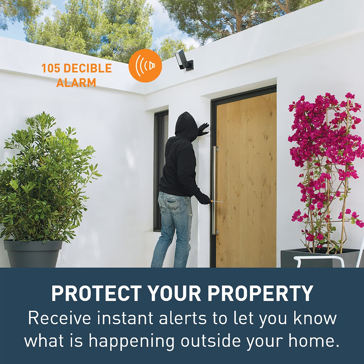 Netatmo Smart Outdoor Security Camera with 105-dB Siren & WiFi | Sends Alerts to Your Smartphone | Floodlight & Movement Detection | Night Vision | Security Without Monthly Fees (Black)
